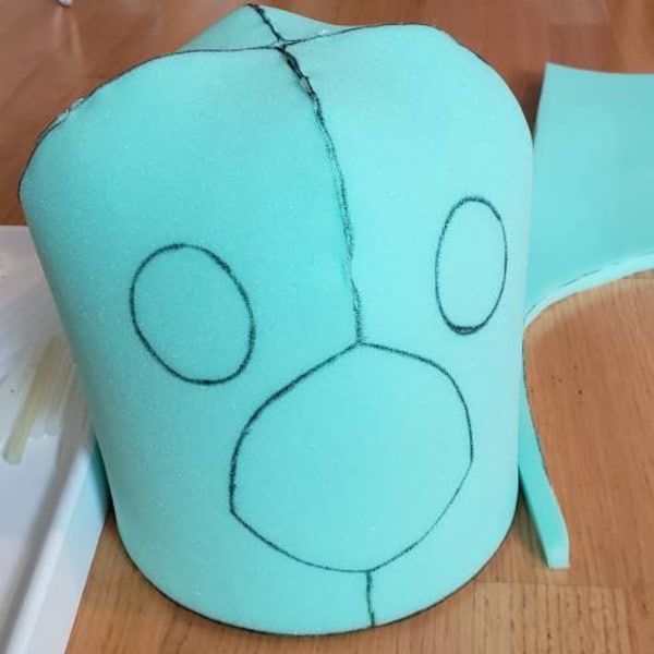 Bucket Style Foam Fursuit Head Base and Liner Pattern - Etsy