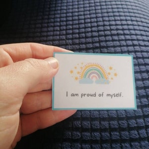 Kids Positive Affirmation Daily Cards | 100 Printable Rainbow Cards ...