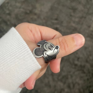 Vintage Mickey Mouse Stainless Steel Spoon Ring Vintage Bonny Disney ...