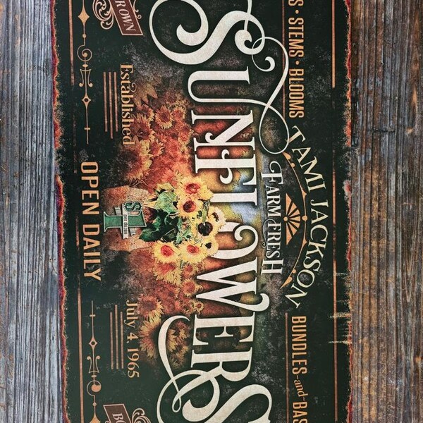 Personalized Sunflower Sign | Spring Sunflower Sign | Sunflower Decor ...