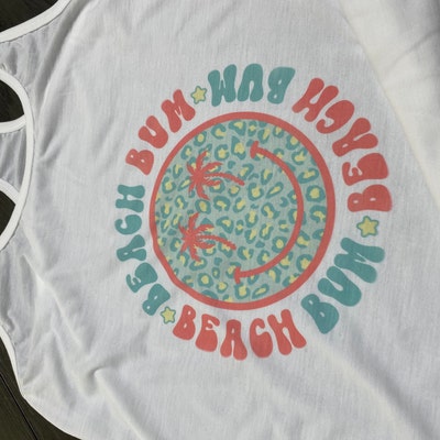 Smiley Beach Bum Summer Design Sublimation PNG - Etsy
