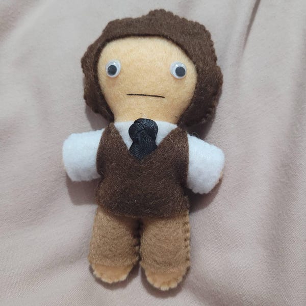 One Little Plush Felt Red Dwarf Figure - Approx 5" High (seated ...