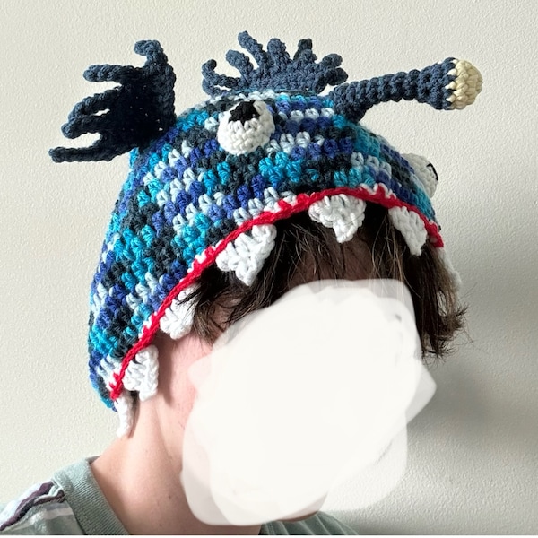 Brain Eater Monster Fish Long Tail Hat Fun Winter Headwear Unique - Etsy