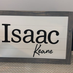 Wood Boy Crib Name Sign, Large Custom Baby Name Sign, Nursery Art Wall ...