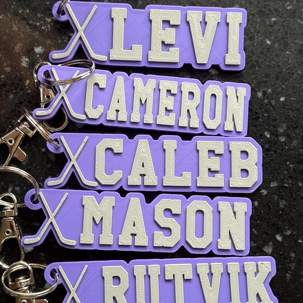 Custom 3D Printed Keychain - Hockey Keychain - Hockey Team Gifts - Team ...