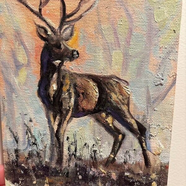 Tree Girl Painting Acrylic Landscape Original Artwork on Canvas 12x16 ...