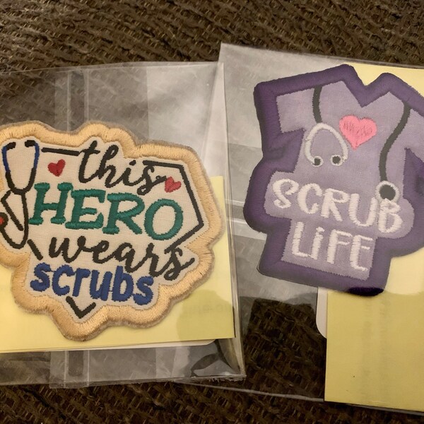 Scrub Life Patch, Embroidered Medical Staff Applique - Etsy