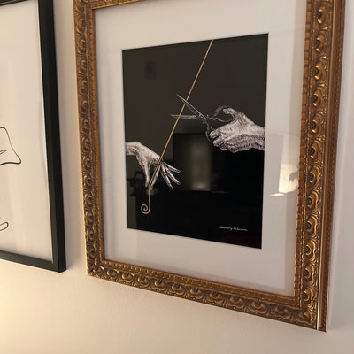 Thread of Life Ancient Greek Mythology Art Print, Hand Embellished Gold ...