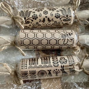 FLOWERS Rolling Pin Embossing Rolling Pin Engraved Rolling | Etsy