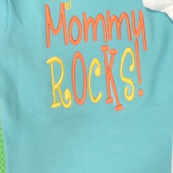 My Mommy Rocks Machine Embroidery Design Instant Download 4x4 5x7 6x10 ...
