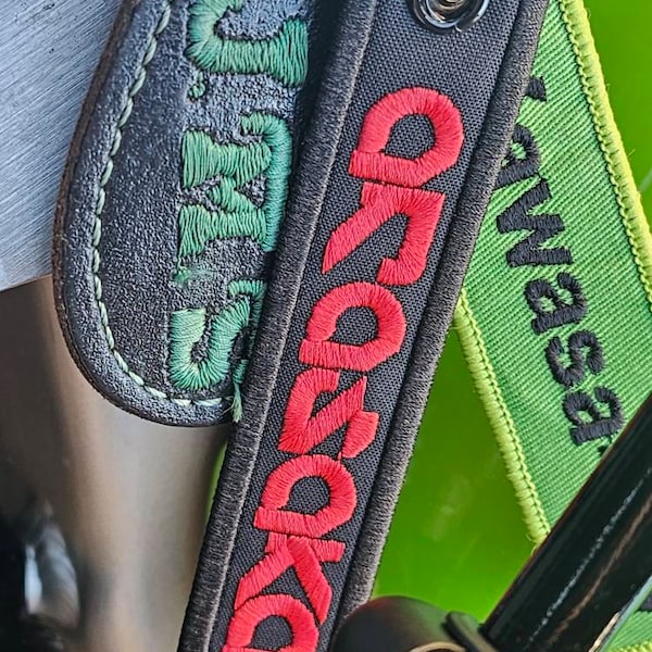 Cyberpunk Themed Jet Tag Embroidered Keychain With Keyring White - Etsy