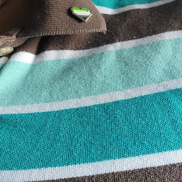 Aromantic Pixel Pride Heart Pins — Subtle Flag Badge Valentine Gift ...