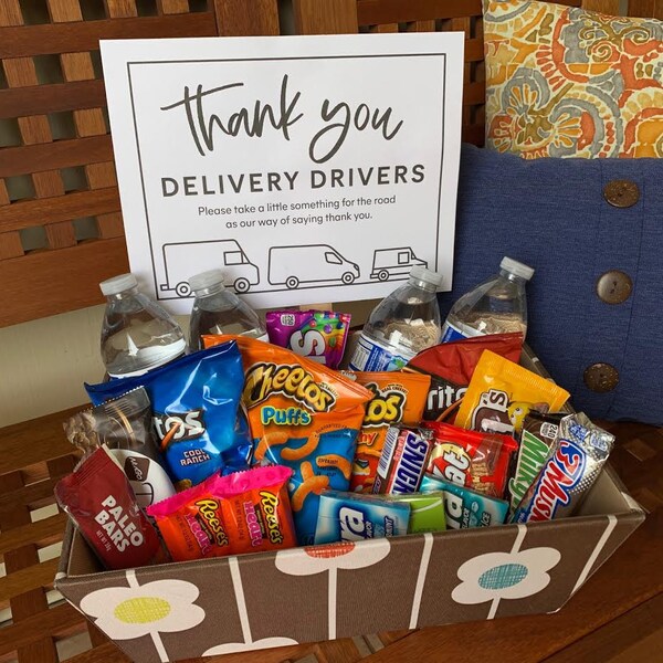 Delivery Driver Thank You Appreciation Snack Sign Printable | 8.5x11 ...