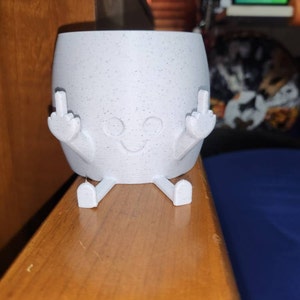 Middle Finger Happy Planter in ALL Colors Kawaii Planter - Etsy