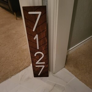 House Numbers Address Sign Vertical Outside Sign Custom - Etsy