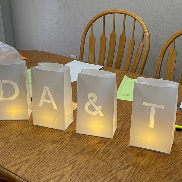 Custom Wedding Luminaries - Etsy
