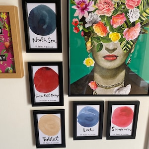 50 Shades of England, Quirky English Colour Chart Poster. Fun Memento ...