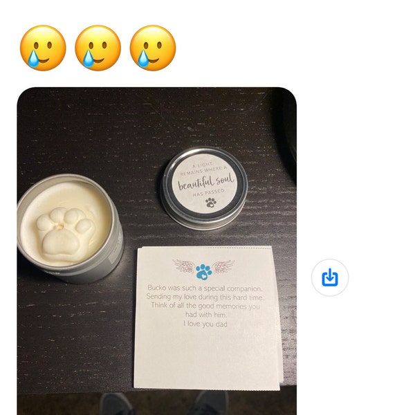 Paw Print Candle Gifts for Dog Lover, Personalized Dog Candle, Handmade ...