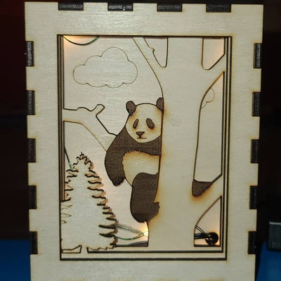 Layered Panda Box SVG Ai Laser Cut Files INSTANT DOWNLOAD - Etsy
