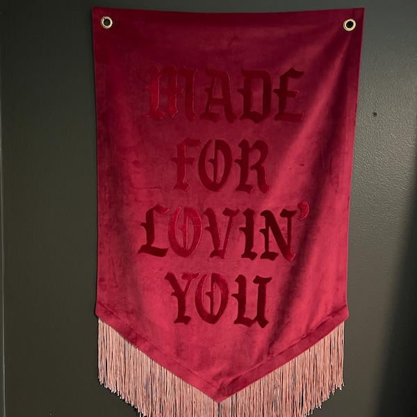 CUSTOM - Velvet Fringe Banner - Etsy