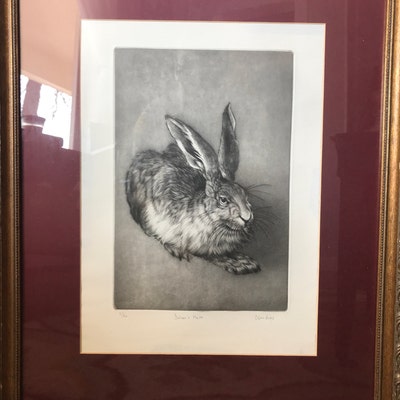 Durer's Hare Hand Printed Etching/ Engraving of a Hare - Etsy