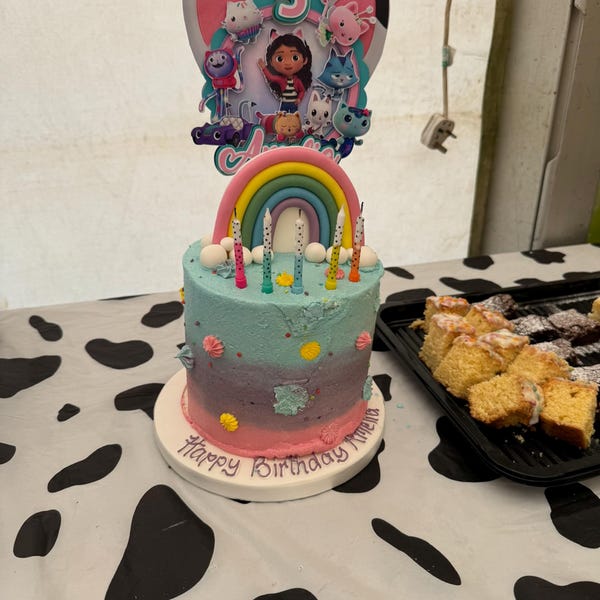 Personalised Gabby Dollhouse Cake Topper 3D With Name and Age - Etsy UK