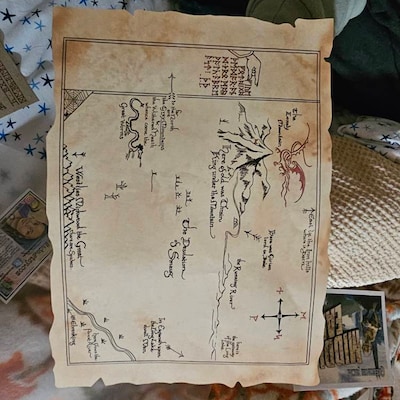 Thrór's Map the Hobbit Inspired Thorin's Map - Etsy