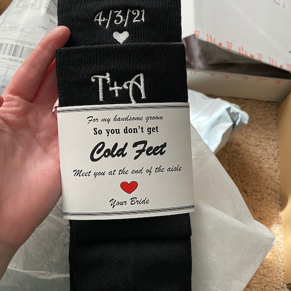 Wedding Socks, Grooms Socks, Black, so You Don't Get Cold Feet. Meet ...