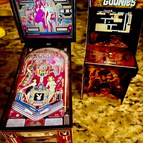 1/12 Scale Mini Arcade Cabinet, Miniature Dollhouse 80s 90s Mini Arcade ...