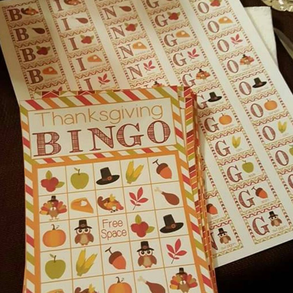 Deluxe Thanksgiving Bingo- 24 Bingo Cards Plus Calling Cards and Call ...