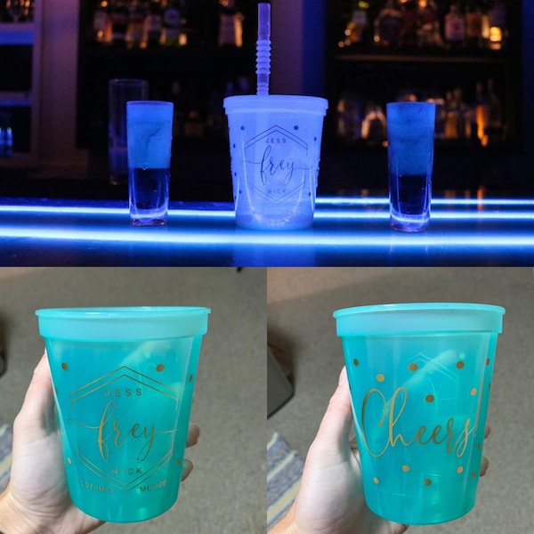 Monogrammed Color Changing Cups, Custom Wedding Favor Cups, Let the ...