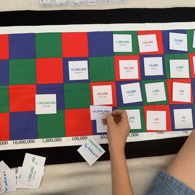 Montessori Math, Montessori 45-layout Mat, Montessori Golden Bead ...