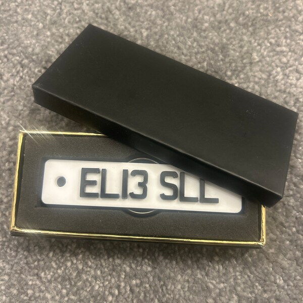 4D Number Plate Key Ring - Etsy