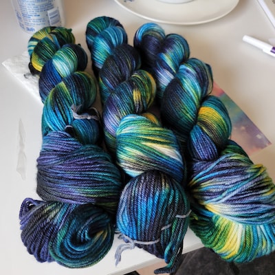 Hand Dyed Yarn Dk Weight Yarn Dk Yarn 100% Superwash Merino Merino Wool ...