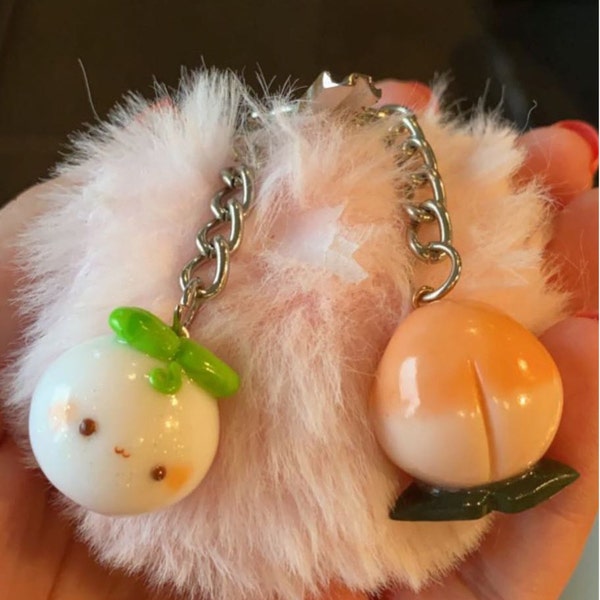 Kawaii Dumpling, Polymer Clay Charms, Keychain, Cute Dim Sum Fimo Charm ...