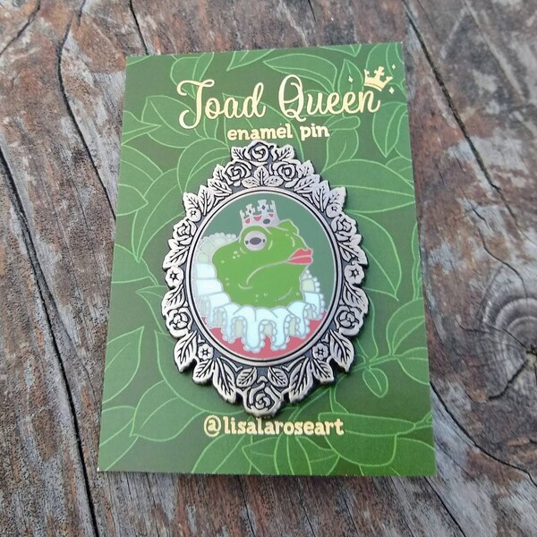 Toad Queen - Cameo Brooch - Hard Enamel - Lapel Pin - Victorian Antique ...