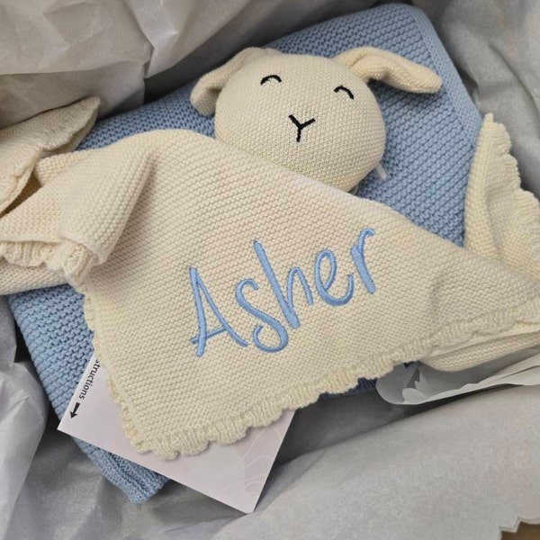 Embroidered Name Baby Blanket, Knitted Baby Blanket, Pink Baby Blanket ...