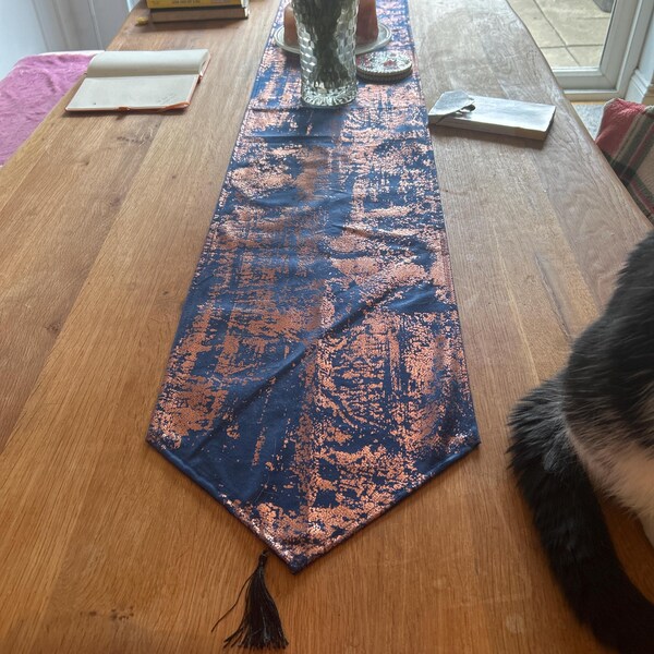 Custom Table Runner, Greek Key Pattern, Velvet Table Runner, Long Table ...