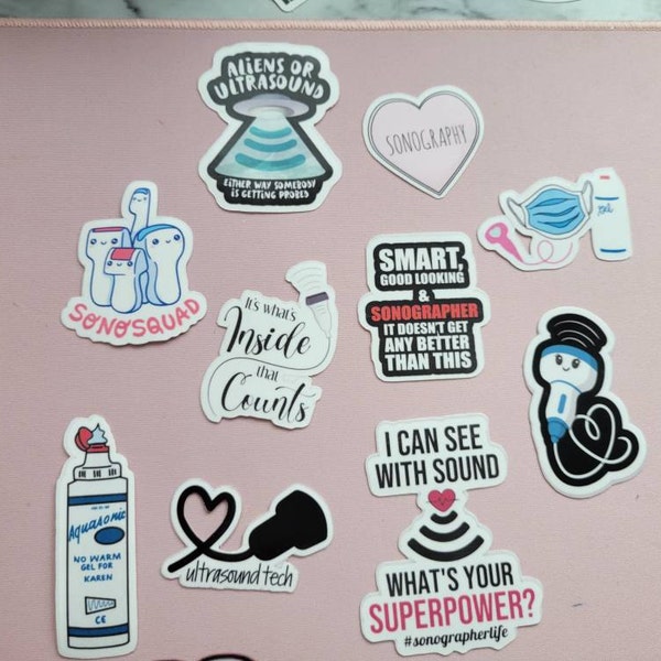 Sonographer Gifts | Sonographer Stickers | Sonography Sonogram Stickers ...