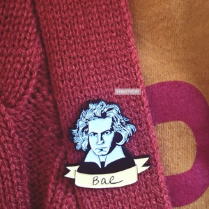 Bae Beethoven Pun Enamel Lapel Pin / Buy 3 Pins Get 1 Free With Code ...