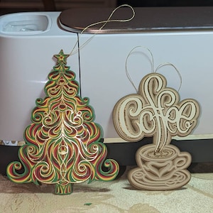 Christmas Tree 3D Zentangle Svg Files, Multilayer Panel for Laser ...