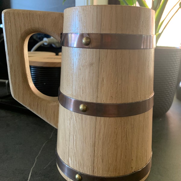 Hobbit Wooden Beer Mug, Lord of the Rings Mug, 0.7 L (23 Oz), Beer ...