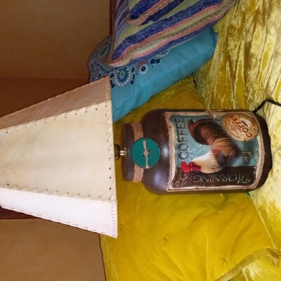 Tin Can Pocket Posey, Crushed Tin Can Decor, Primitive Tin Wall Pocket ...