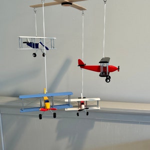 Hanging Airplane With Military Aircraft Insignia. Model Biplane. Kids ...