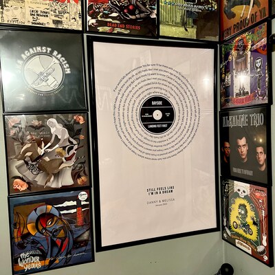 Personalized Song Lyrics Poster Wall Art, Wedding Song, Couples Gift ...