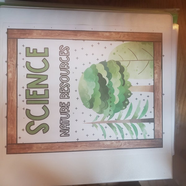 Teacher Binder Covers and Spines | Nature Binder Covers | Nature ...