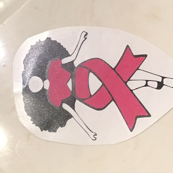 Ribbon Awareness Diva Layered Color Vinyl Decal, Mug Decal, Wine Glass ...