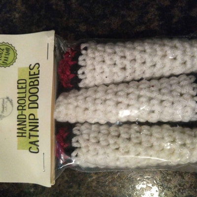Catnip Doobie Toy, Novelty Cat Toy, Catnip Joint Toy, Crochet Joint Cat Toy, Funny Catnip Toy ...