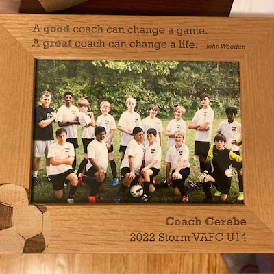 Personalized Soccer Coach Picture Frame by Lifetime Creations: Youth ...