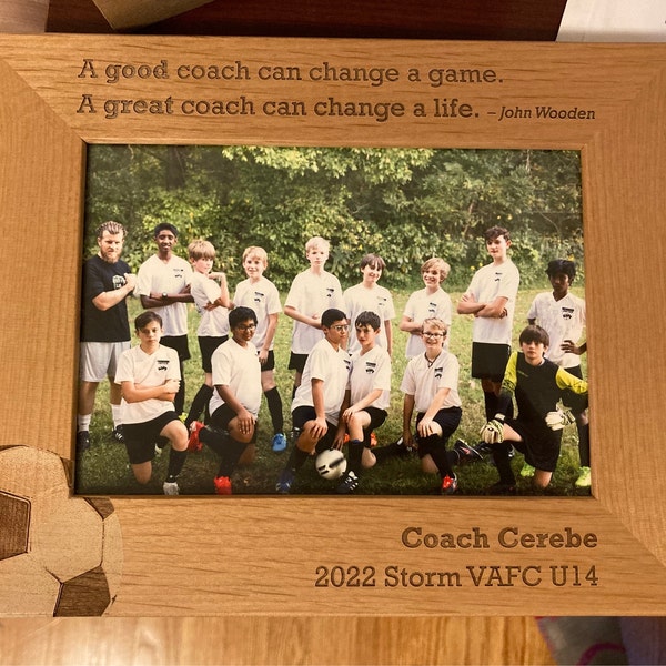 Personalized Soccer Coach Picture Frame by Lifetime Creations: Soccer ...